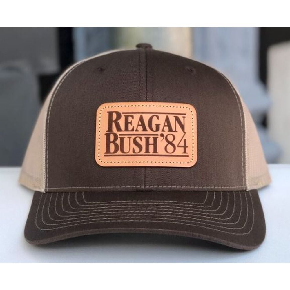 Reagan Bush '84 Leather Patch Hat – Mountain High Outfitters
